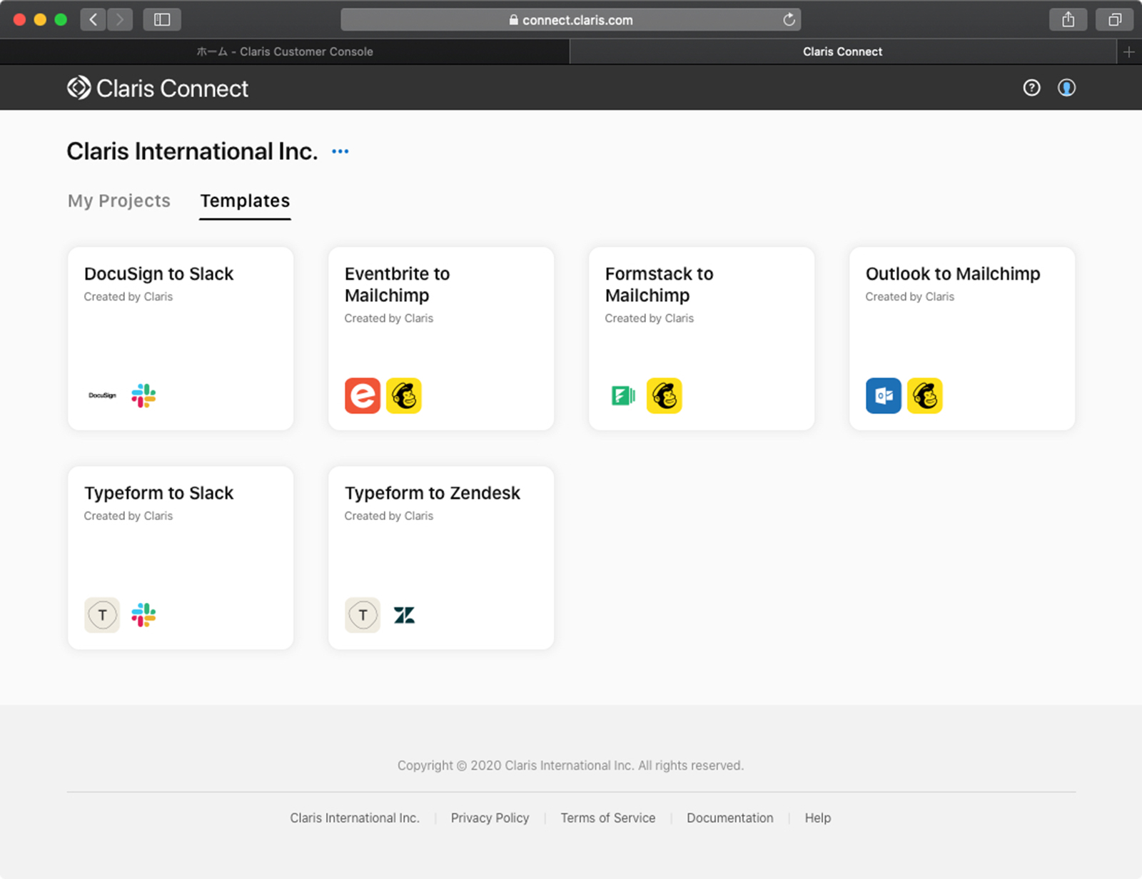初めての Claris Connect