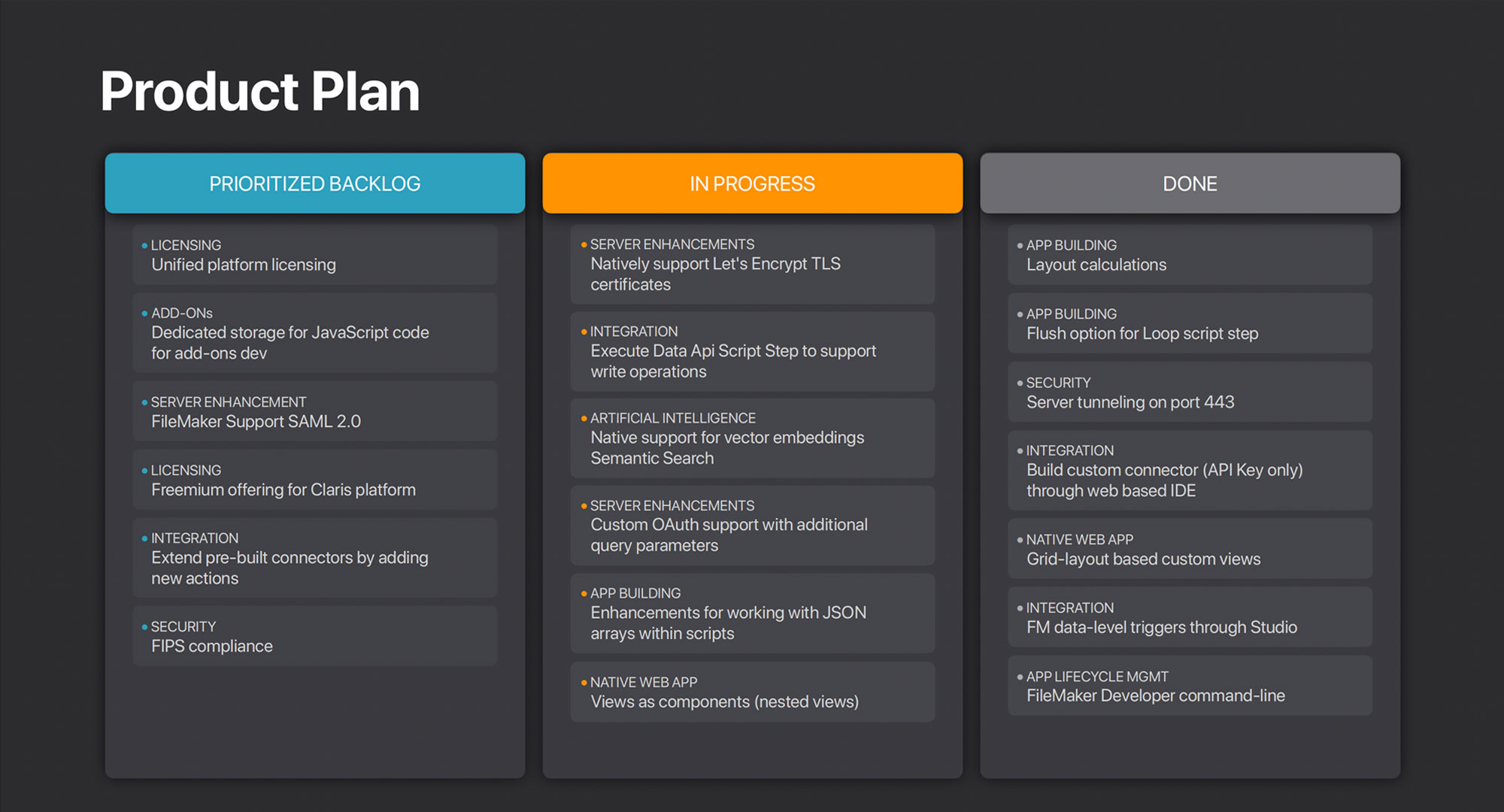 Highlights and product updates from Claris Engage 2024.