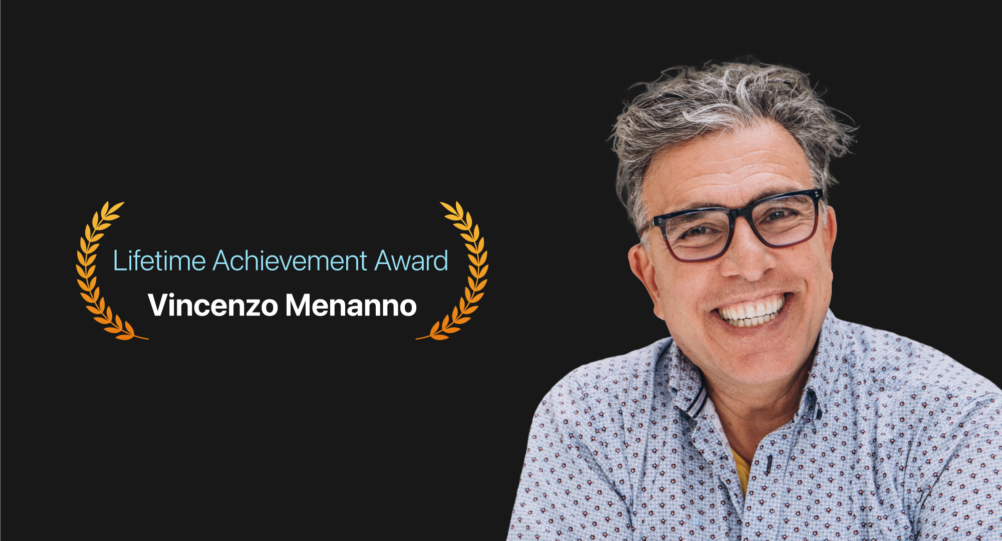 Claris Partner Vincenzo Menanno receives the Lifetime Achievement Award.