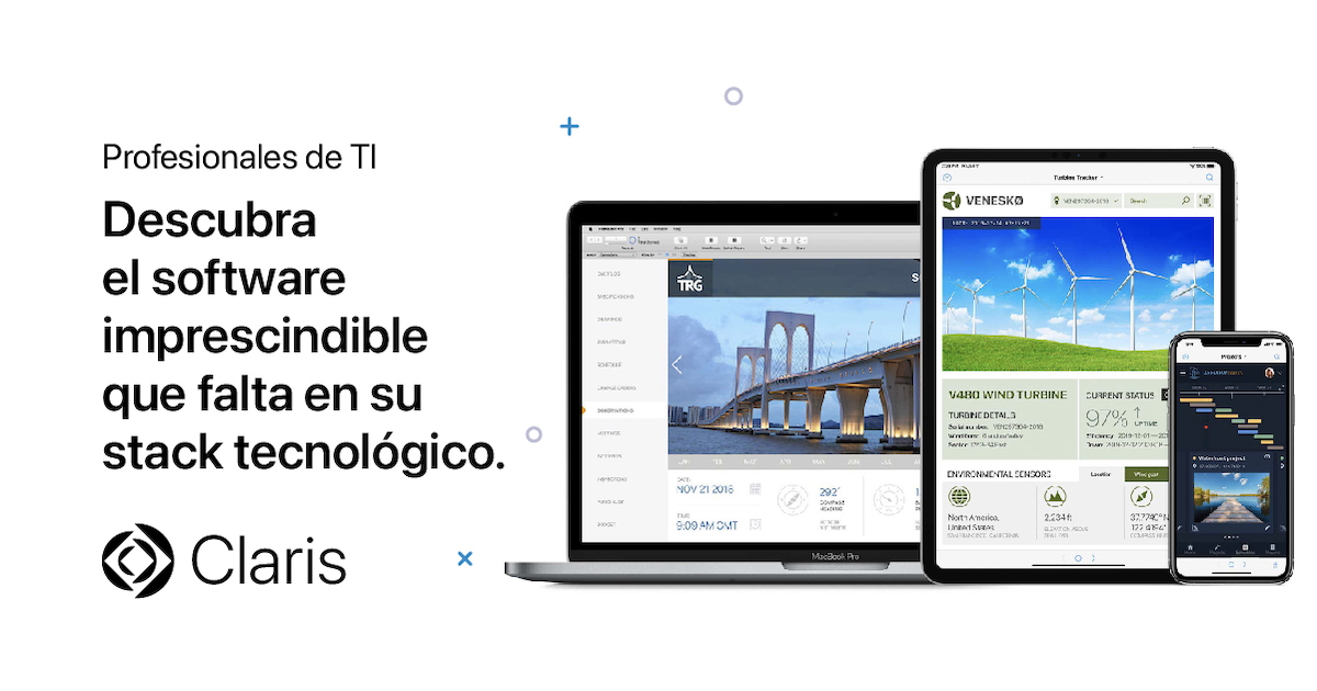 Claris ha sido diseñado para profesionales de TI