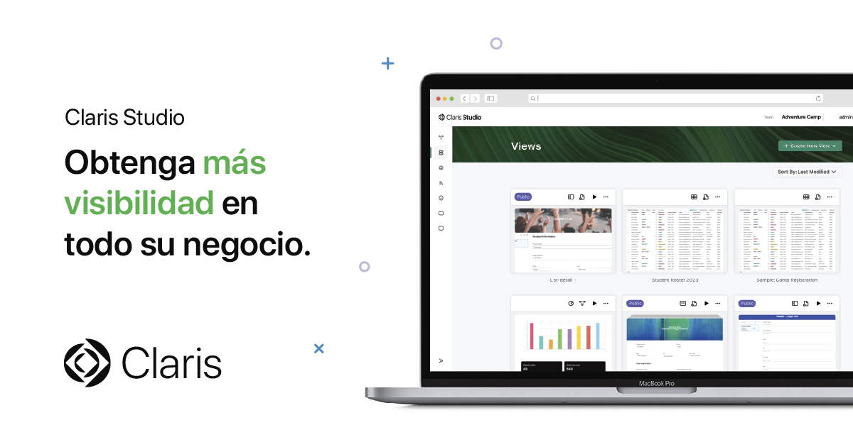Cree apps basadas en la nube con multitud de funciones — Claris Studio