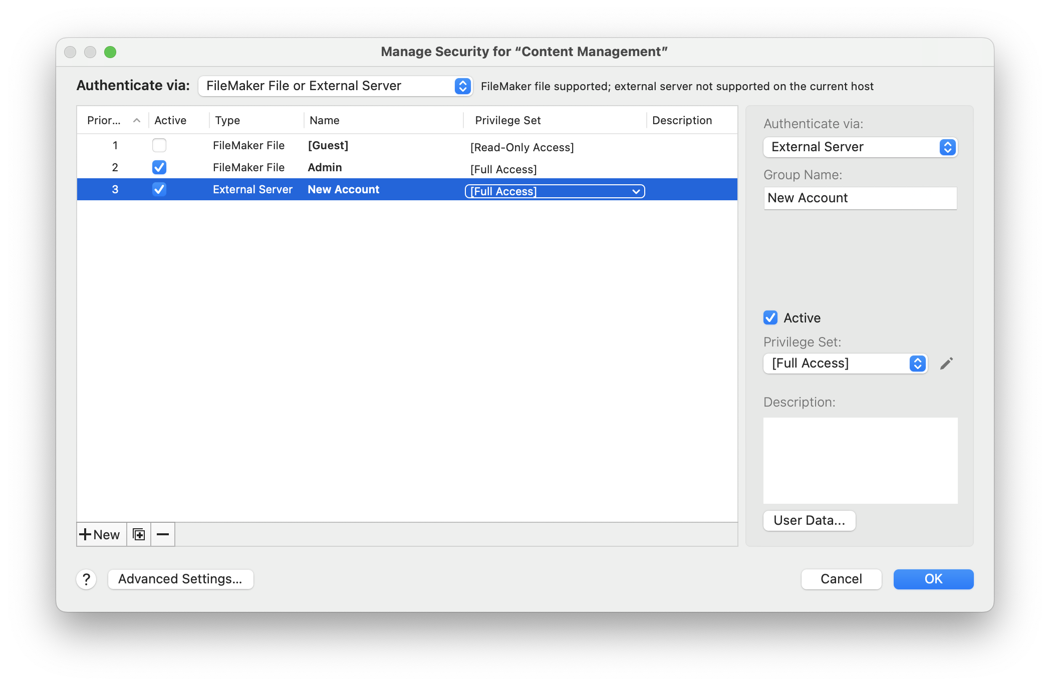 Setting Up Filemaker Pro Clients And Filemaker Server To Use External Authentication Using The 3007