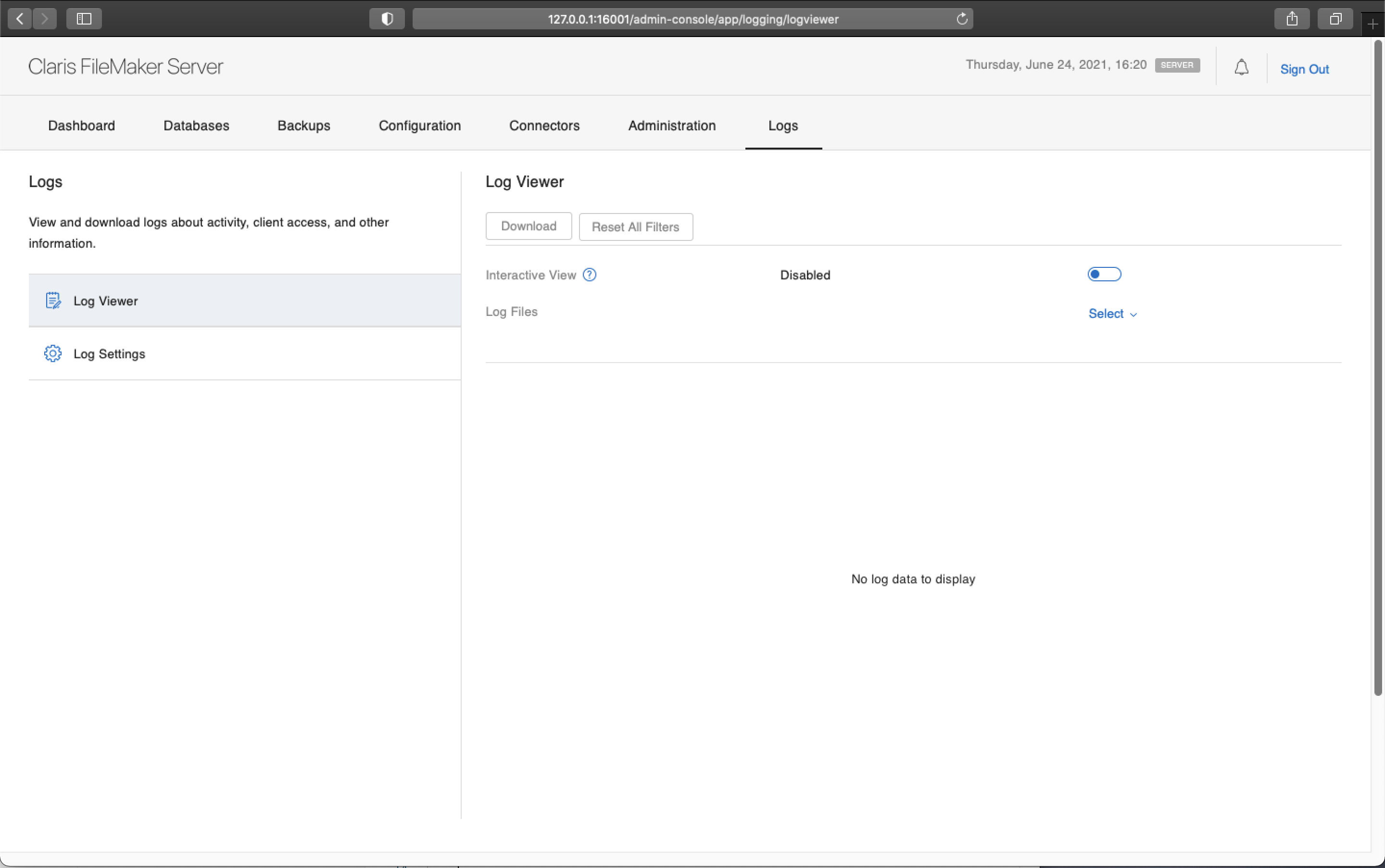 Working With Centralized Logs In Filemaker Server