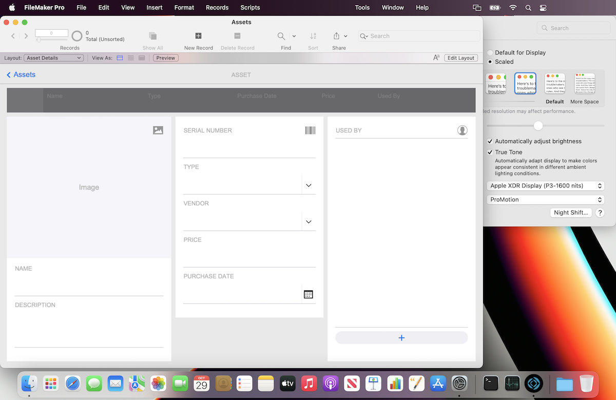 Split menus for FileMaker Pro on MacBook Pro computers with Liquid ...