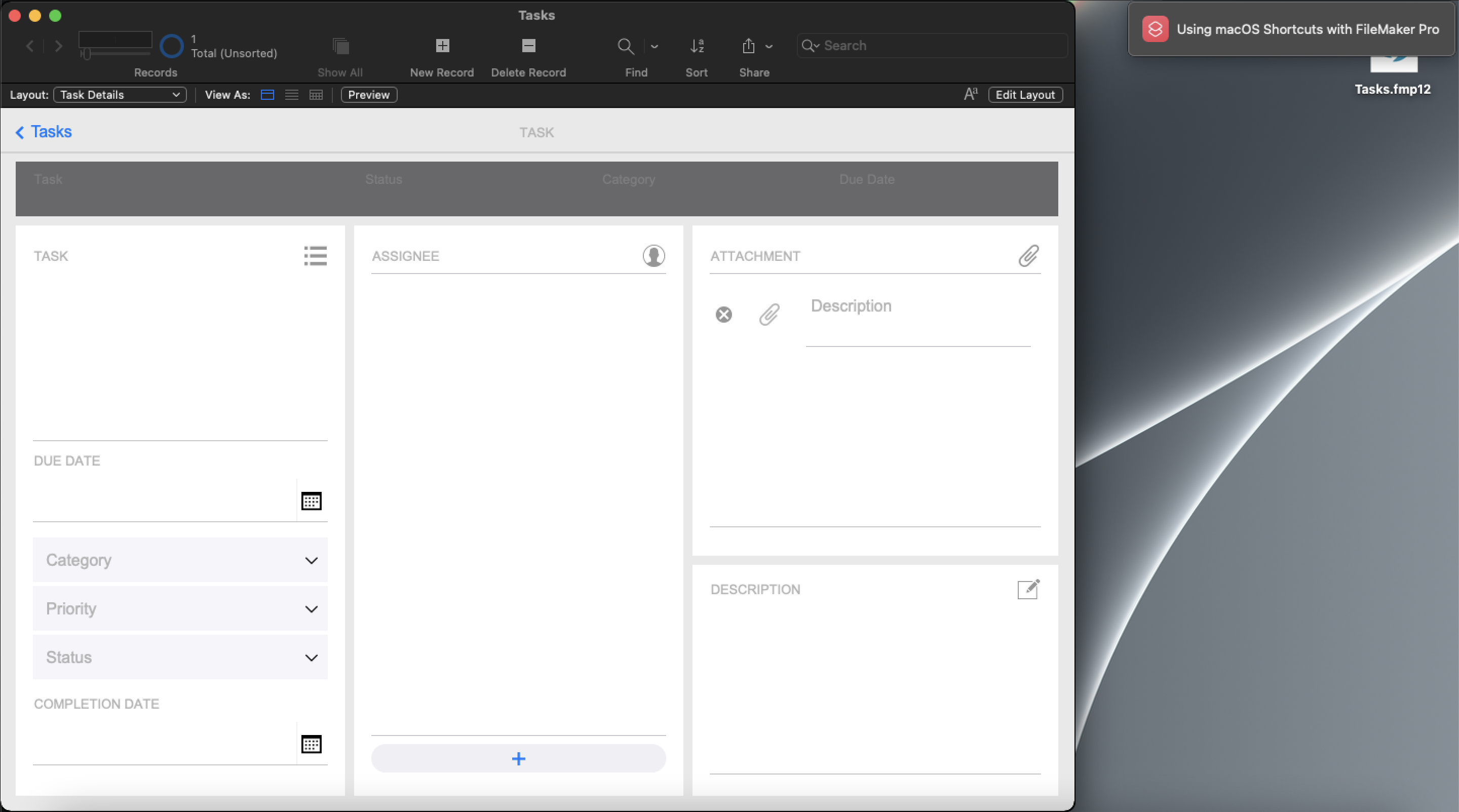 Using the Shortcuts app with FileMaker Pro