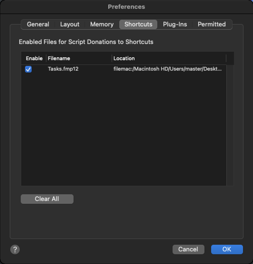 Using The Shortcuts App With Filemaker Pro