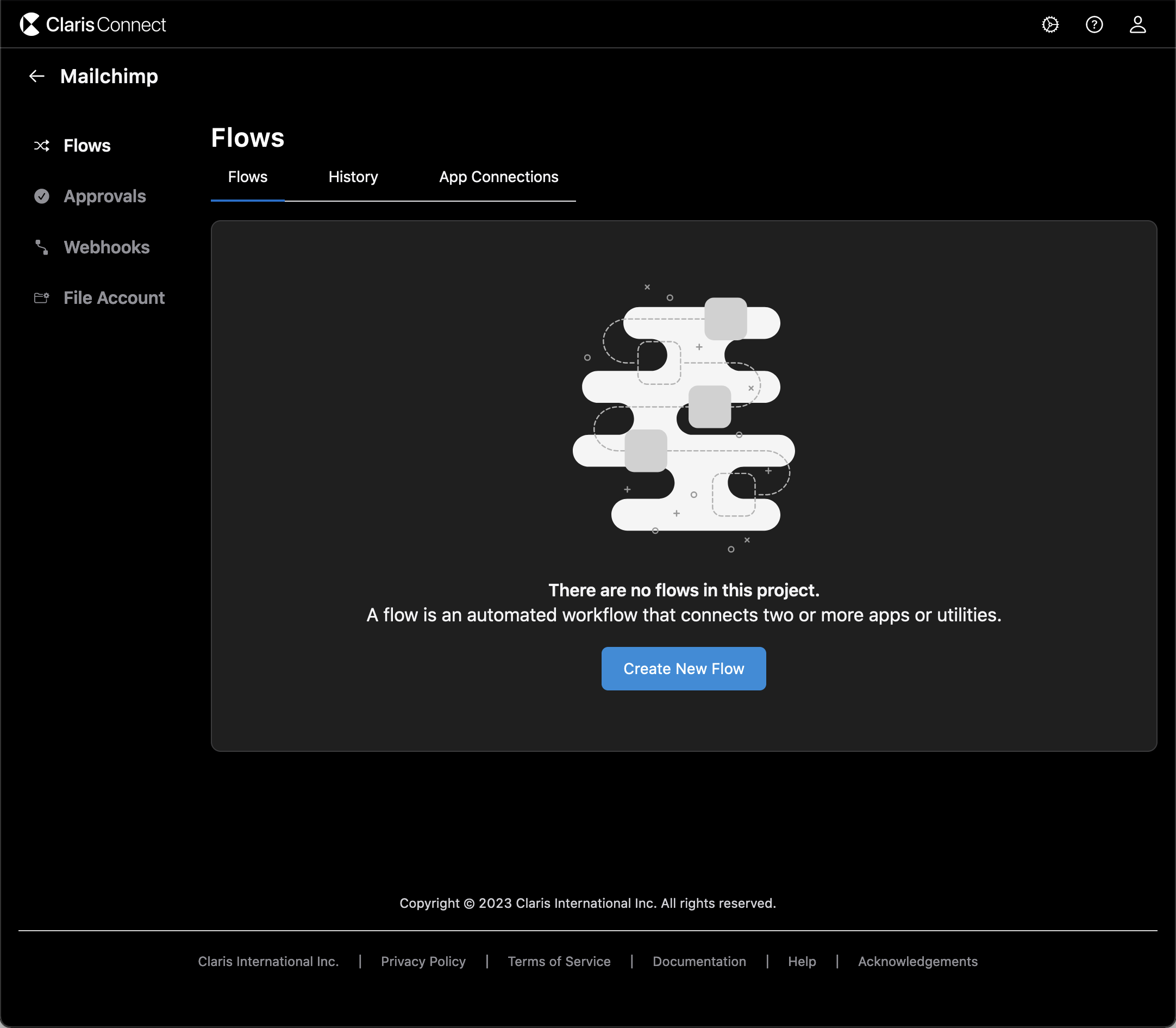 Subscribing to a Mailchimp audience with the Trigger Claris Connect Flow script step