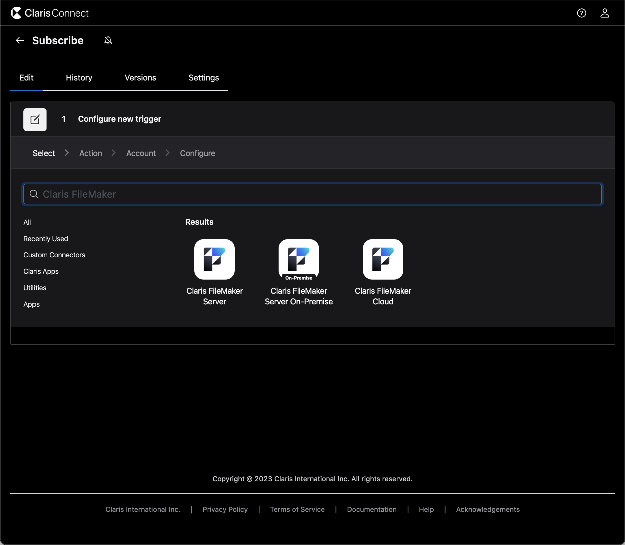 Subscribing to a Mailchimp audience with the Trigger Claris Connect ...