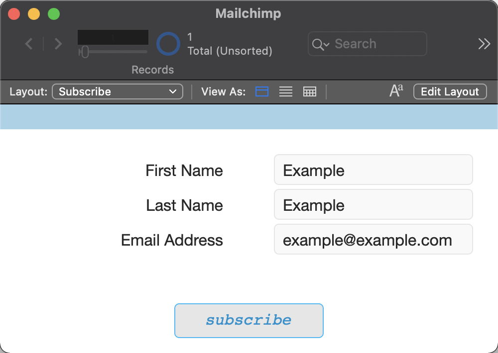 Subscribing To A Mailchimp Audience With The Trigger Claris Connect 4627