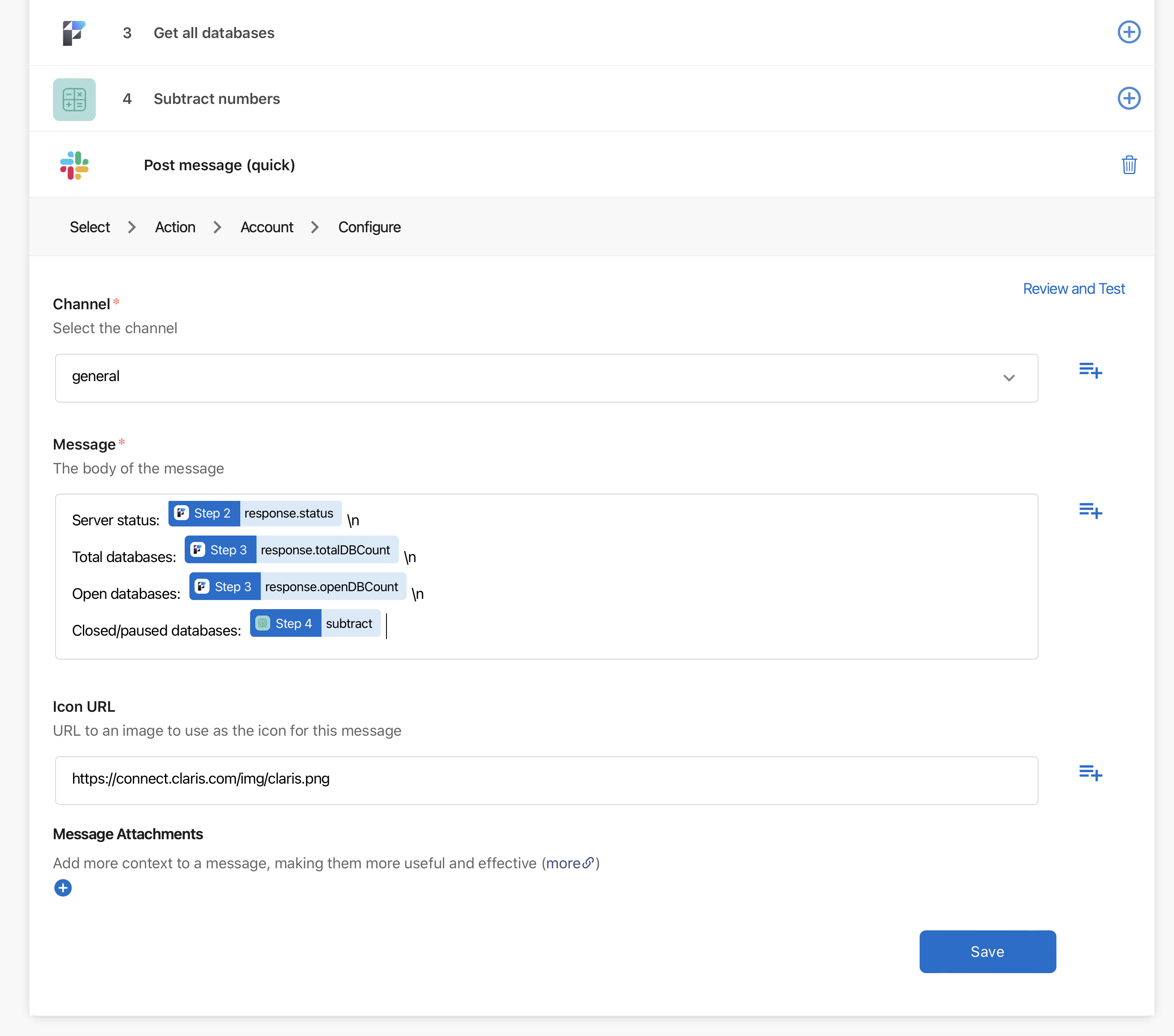 Claris Connect Using Filemaker Admin Api Connectors To Monitor Hosts And Databases