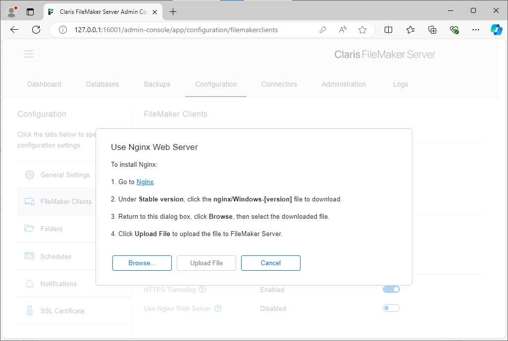 HTTPS tunneling everywhere in FileMaker 21.1