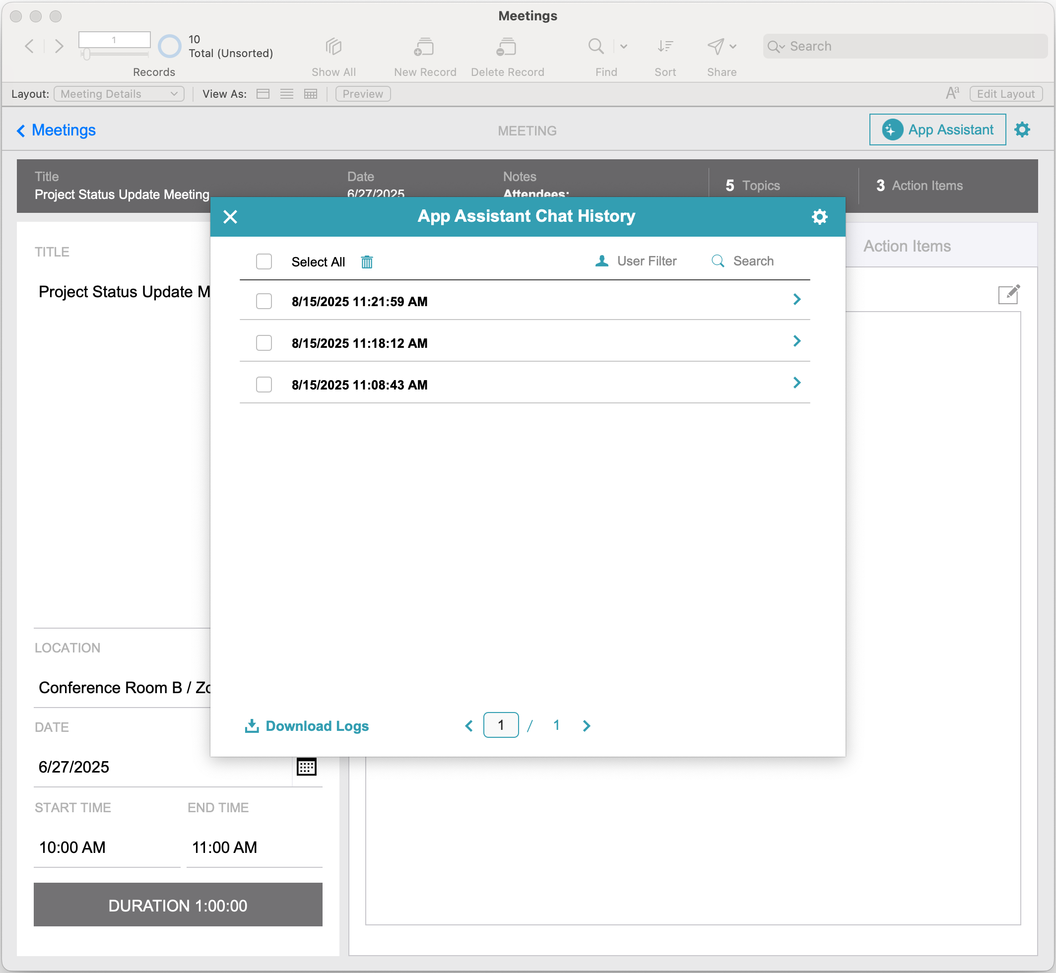 App Assistant: An example for adding AI-powered chat to Claris ...